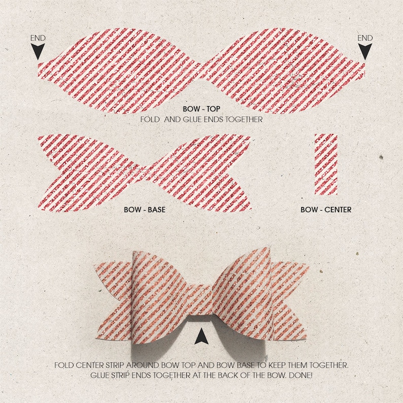 Printable Paper Bow Bow Template Instant Download DIY | Etsy