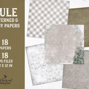 Yule Wheel of the Year Digital Scrapbook Paper, Instant Download Winter ...