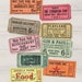 Printable Vintage Tickets, Instant Download, Commercial Use OK, Worn ...