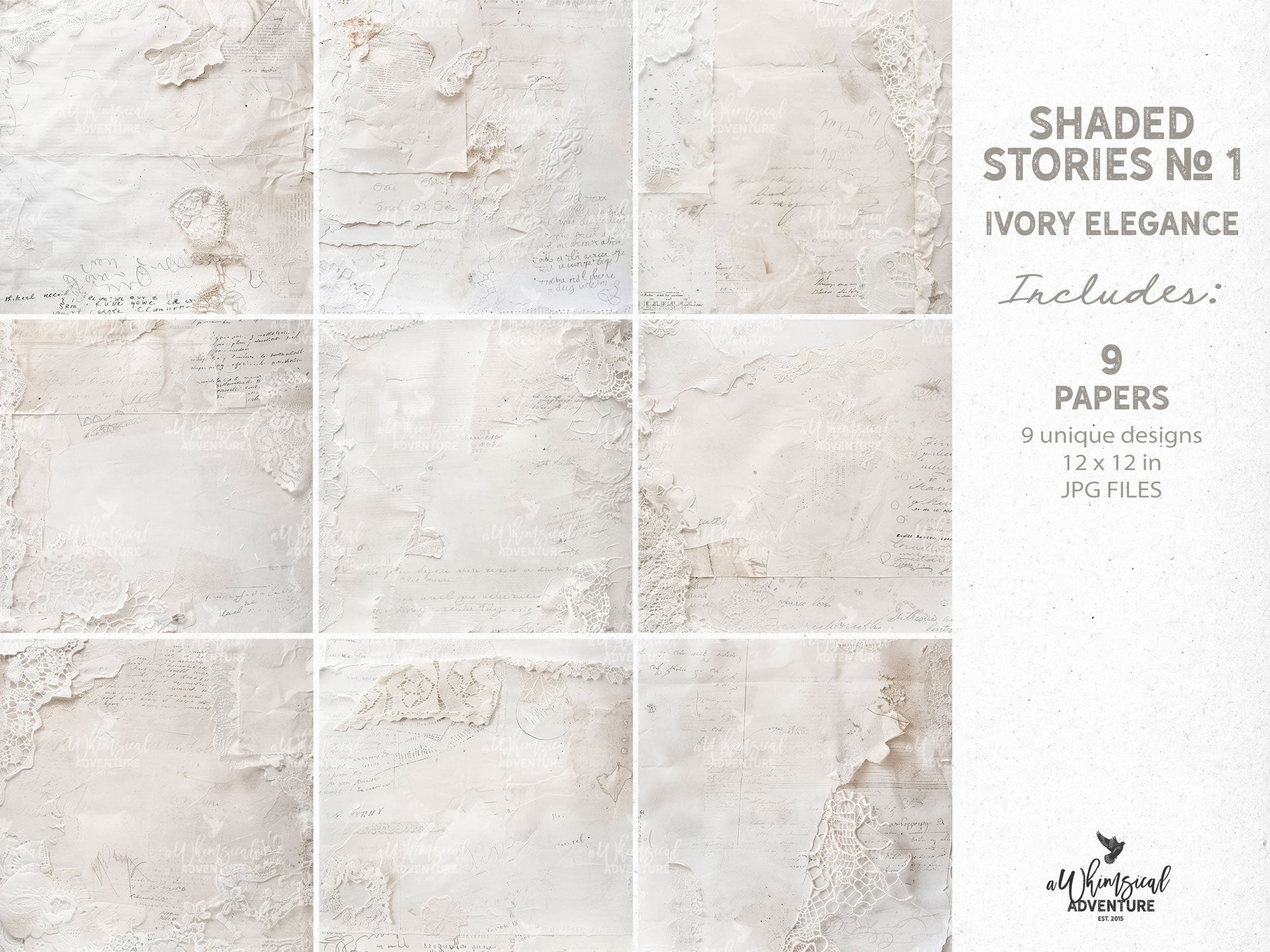 Neutral Colors Ivory and Beige Scrapbook Kit Papers and Clipart PNG ...