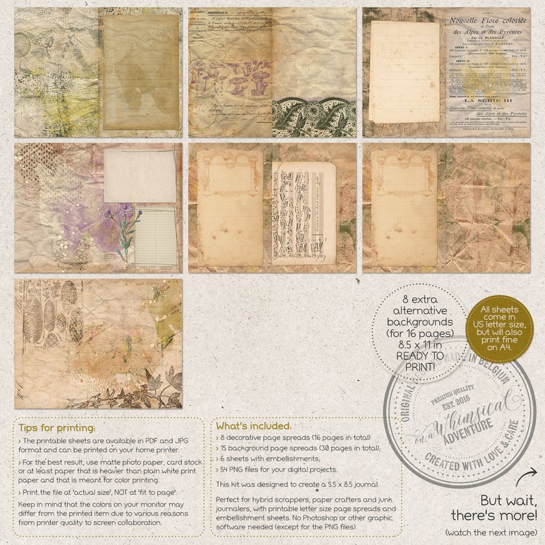 Forest Junk Journal Botanical Journal Kit Nature Journal Kit - Etsy