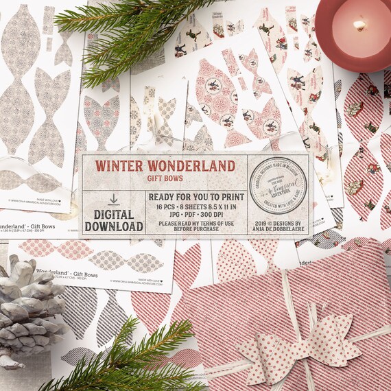 Printable Paper Bow Bow Template Instant Download DIY | Etsy