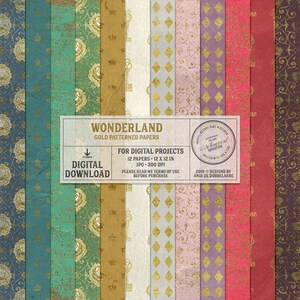 Alice in Wonderland, Scrapbook Kit, Digital Scrapbooking, Scrapbook ...