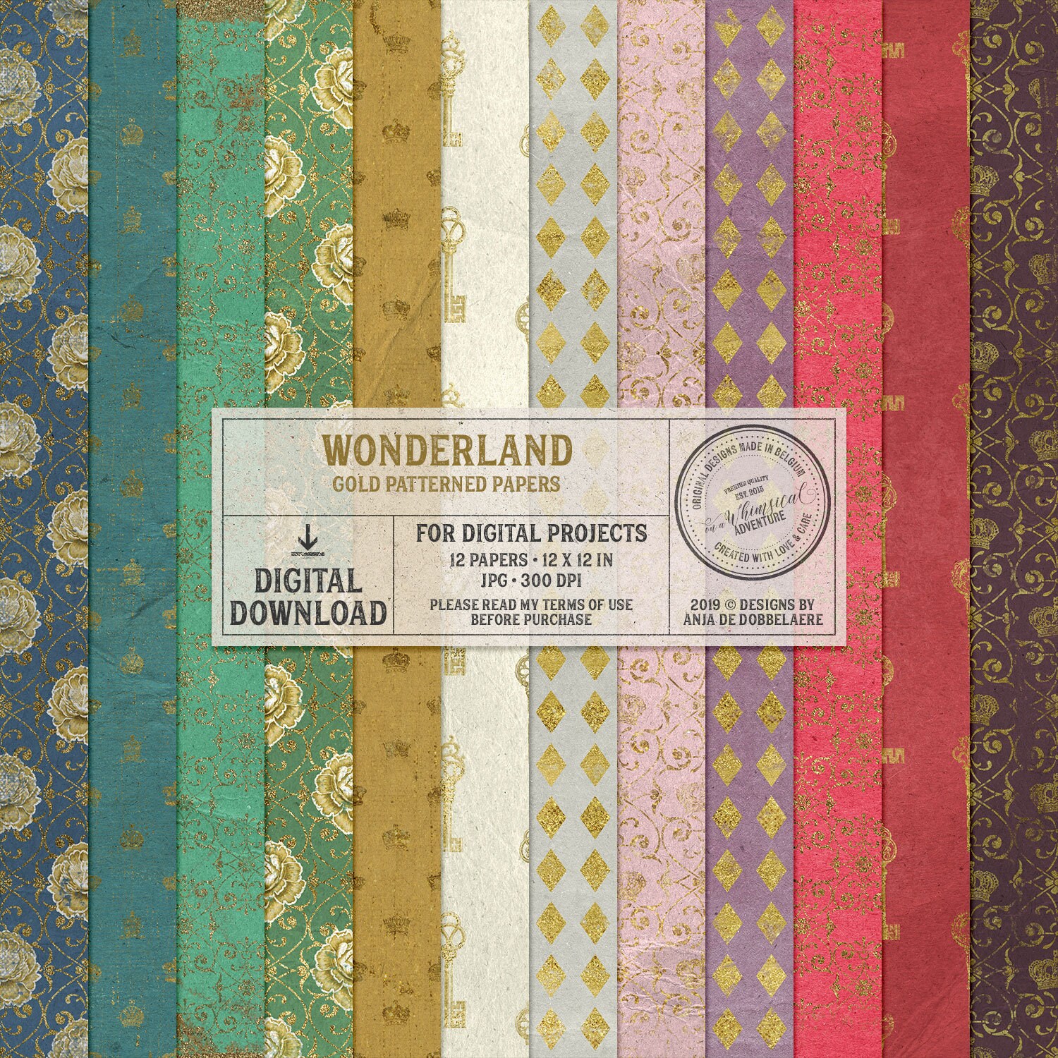 Alice in Wonderland, Scrapbook Kit, Digital Scrapbooking, Scrapbook ...