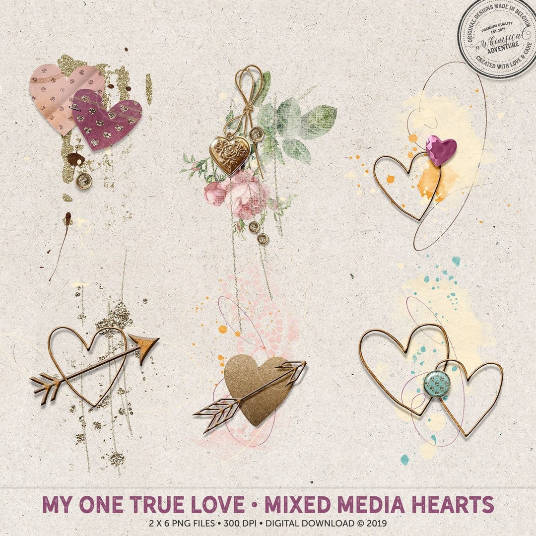 Valentines Day Digital, Scrapbook Hearts, Engagement Party Ideas ...