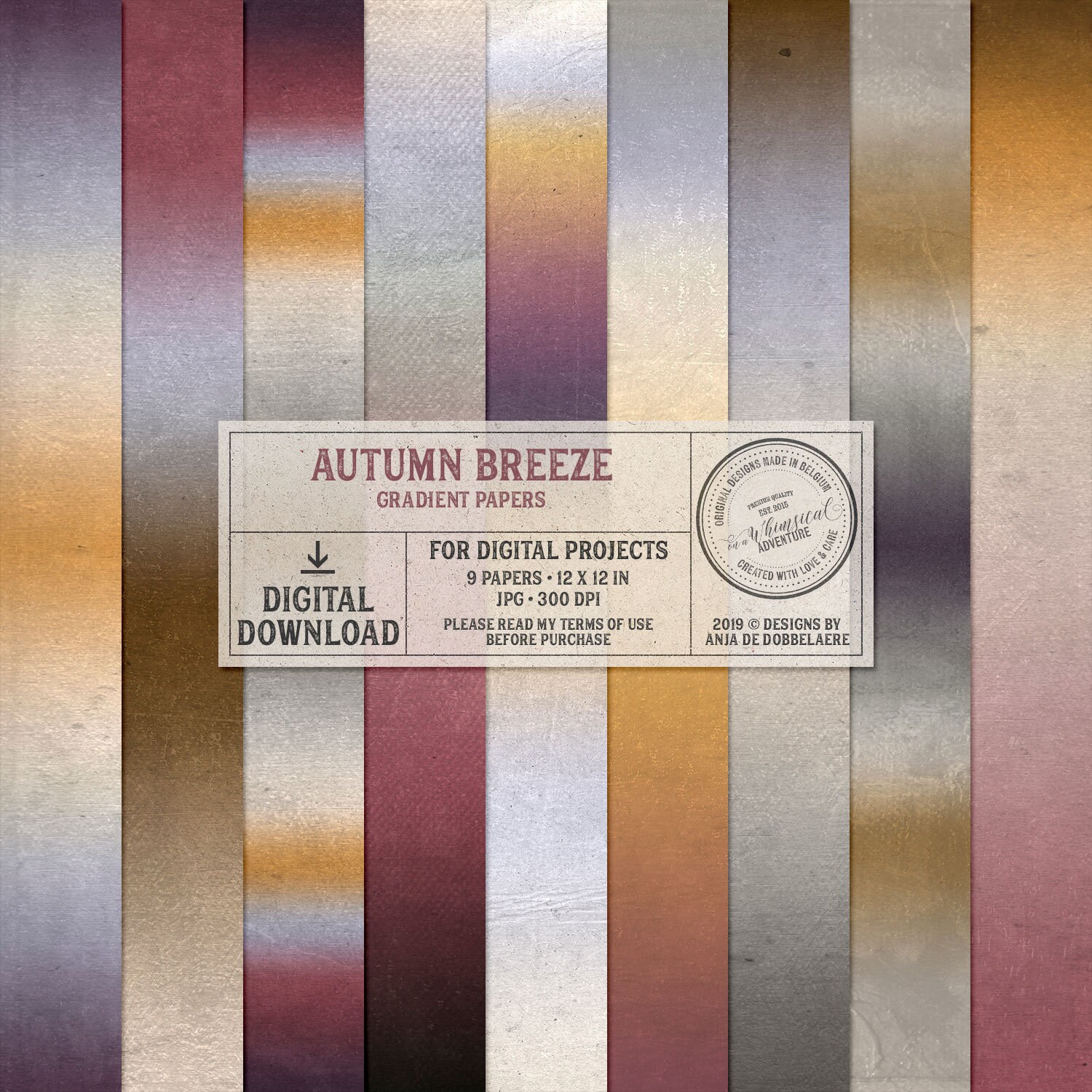 Ombre Colors Scrapbook Paper 12x12 Paper Pack Fall Colors | Etsy