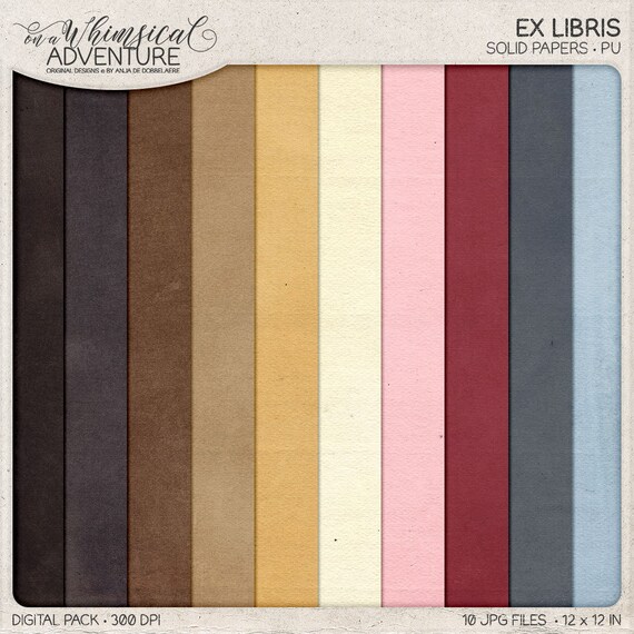 Bibliophile Bookish Paper Pack Unicolor Cardboard For | Etsy