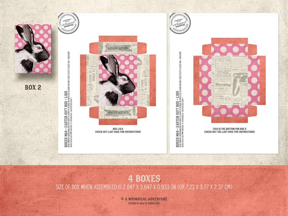 Printable Easter Bunny Gift Boxes Easter Party Printables - Etsy