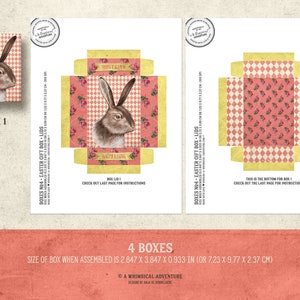 Printable Easter Bunny Gift Boxes, Easter Party Printables, DIY Pastel ...