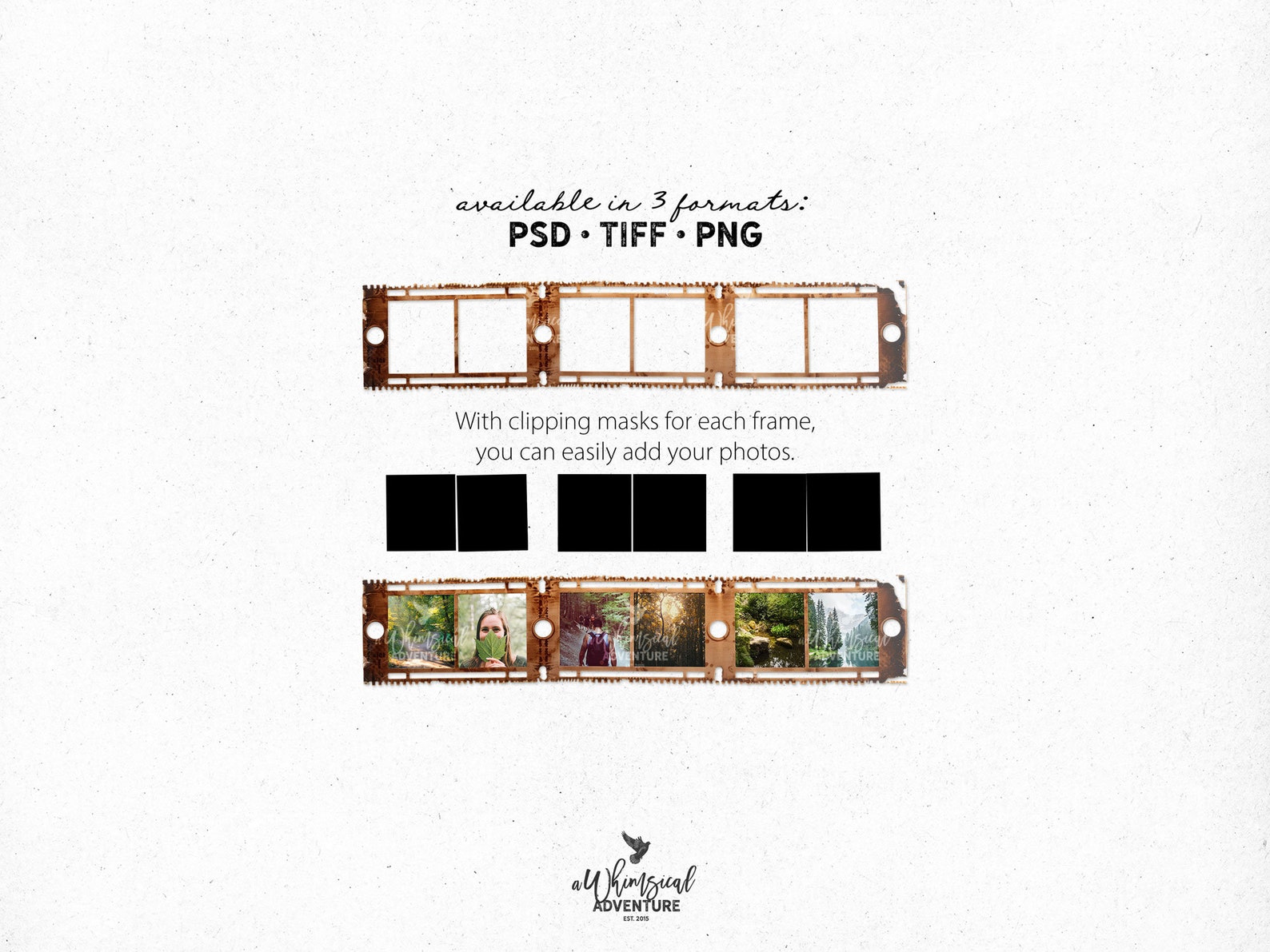 Grunge Negatives Film Roll Strips for Scrapbooking and Journaling ...