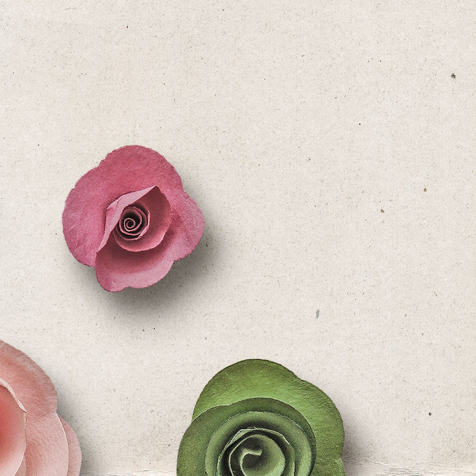 Digital Rose Clipart, Paper Roses, Paper Flowers, Commercial Use OK ...