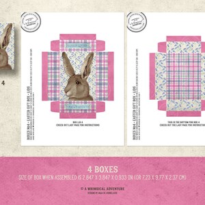 Printable Easter Bunny Gift Boxes, Easter Party Printables, DIY Pastel ...