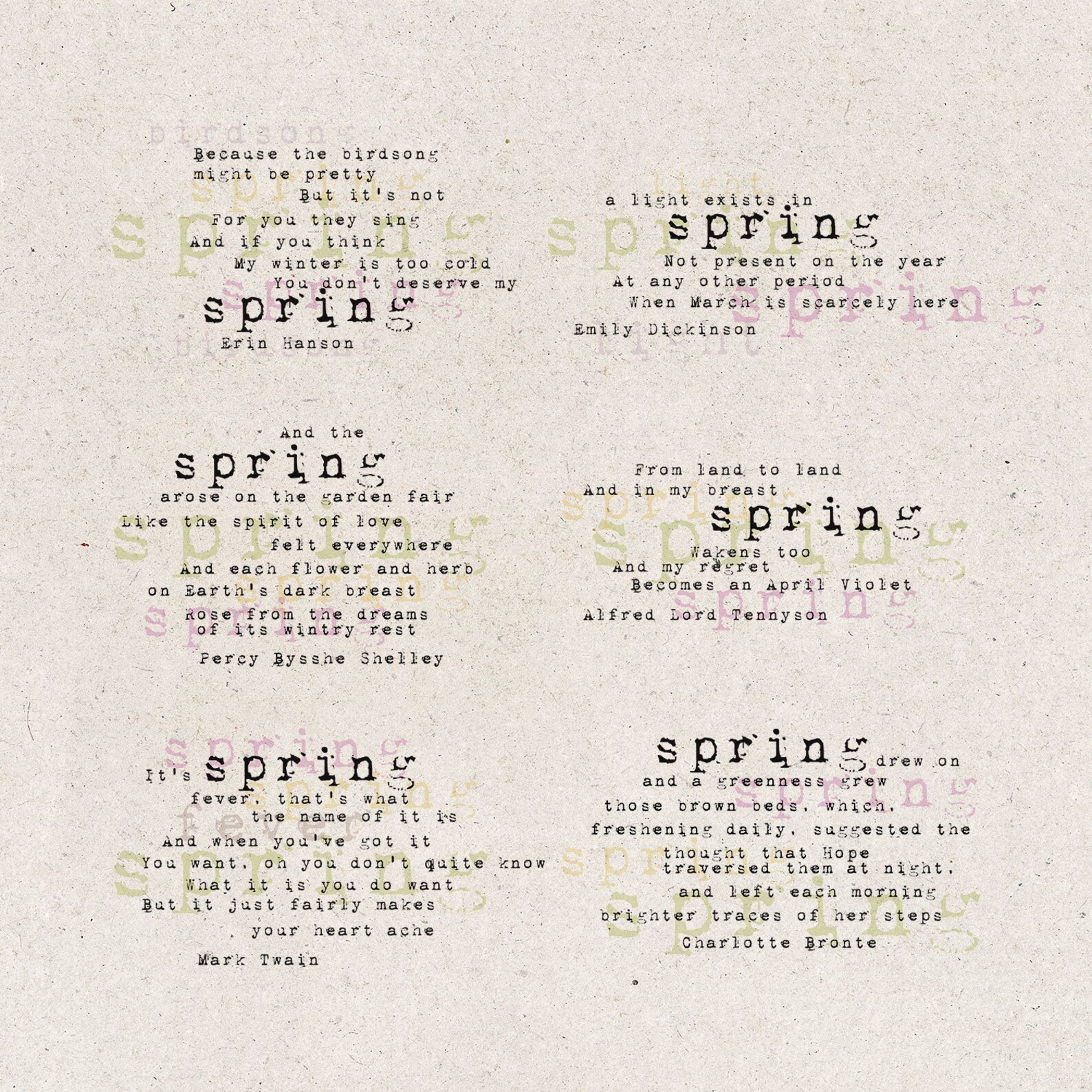 Classic Poetry Quotes, Spring Themed Literature, Erin Hanson, Emily ...