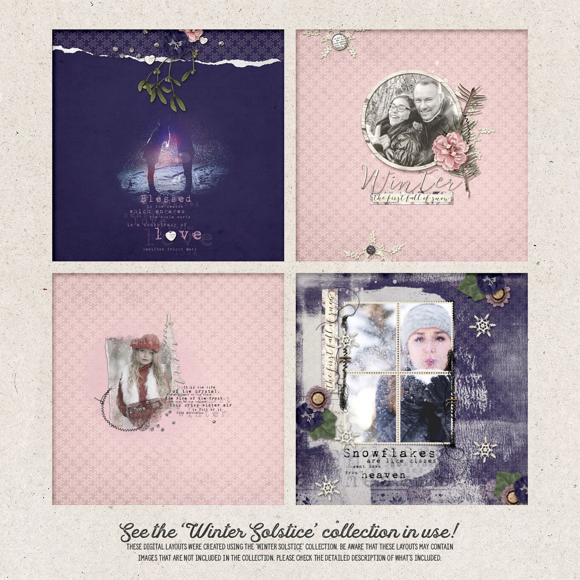 Photo Template, Winter Solstice, Digital Photo Mask, Handmade Clipping ...