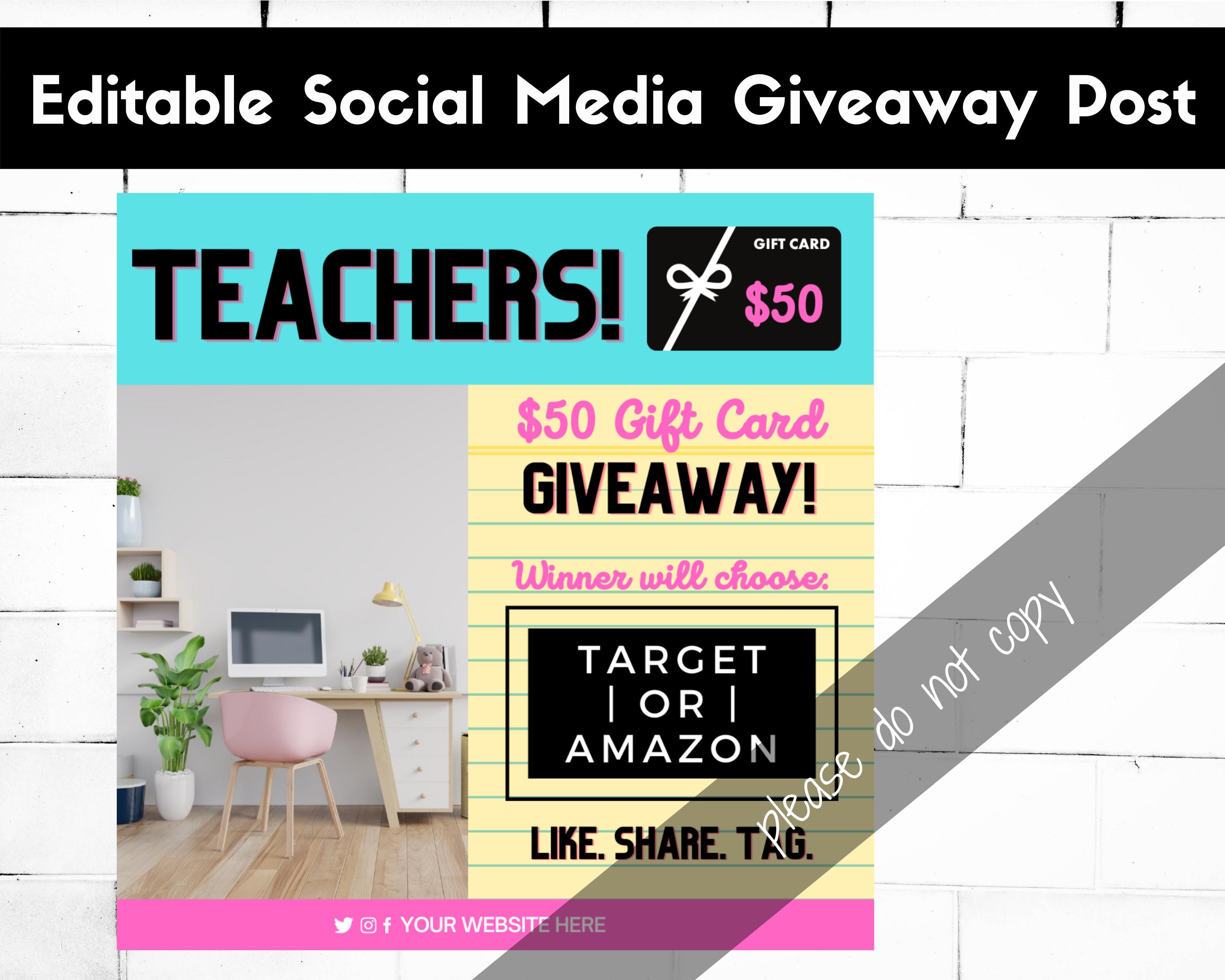 Template For Teachers Social Media