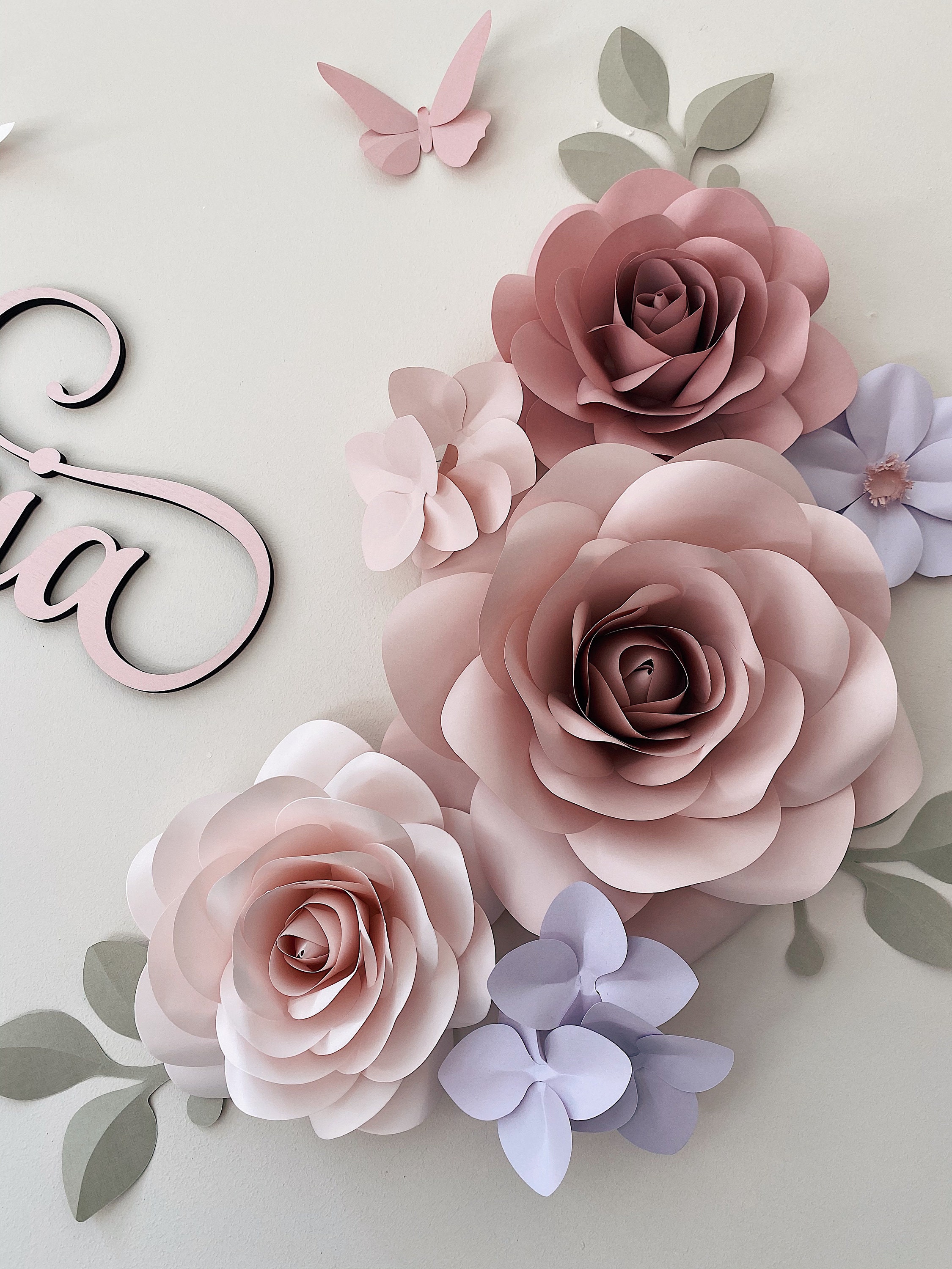 Paper Flowers in Variety of Colors Nursery Paper Flowers - Etsy Australia