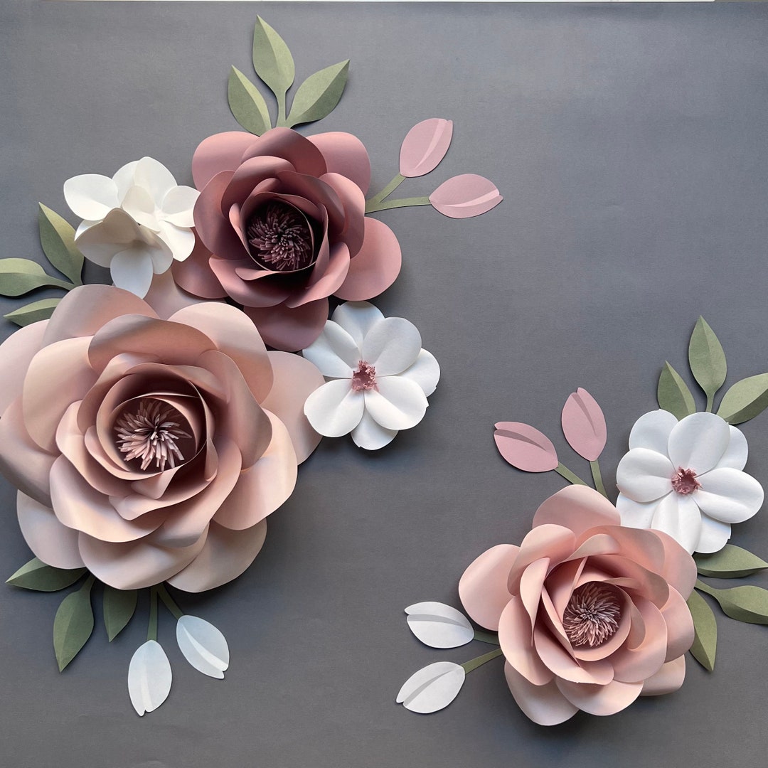 Paper Flowers Wall Decor New Design Paper Flowers for Nursery New Paper ...