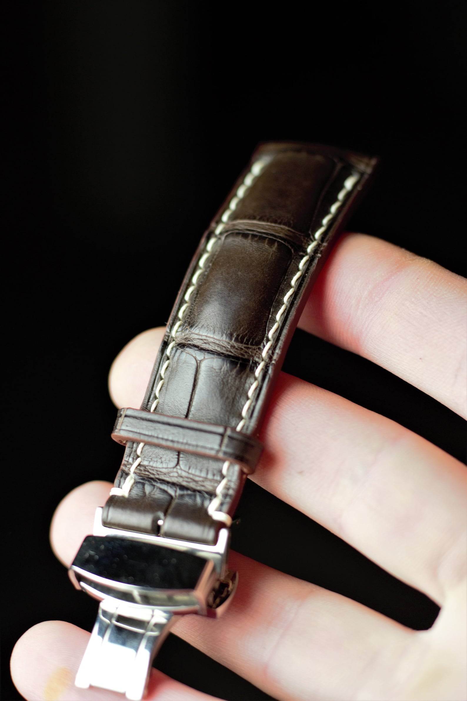 Brown Alligator Watch Strap Band / 100% Handmade From Genuine Alligator ...