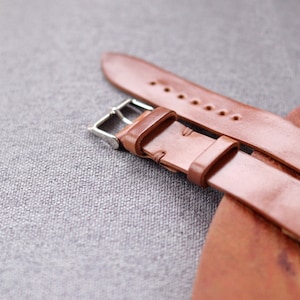 Shell Cordovan One Layer Watch Strap Band in Whiskey Tan Horween ...