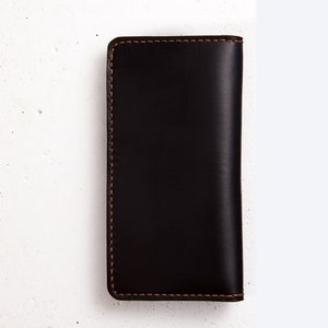 Checkbook Wallet in Horween Chromexcel Black, Brown, Burgundy Leather ...