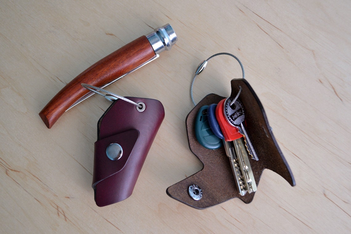 Safety for Nails Key Carrier Women Keaychain in Burgundy | Etsy