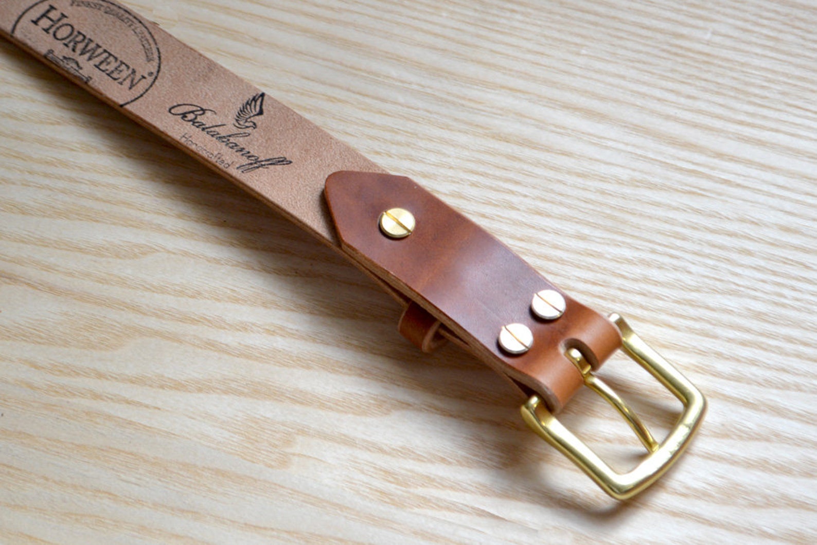 1.25" Horween Leather Belt | English Tan Horween Dublin Leather | Light ...