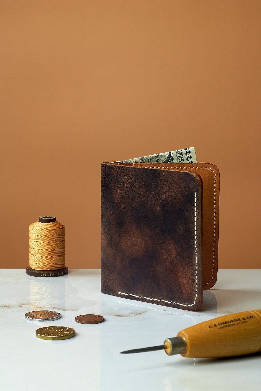 Shell Cordovan Wallet in Brown Museum Leather From Rocado ...