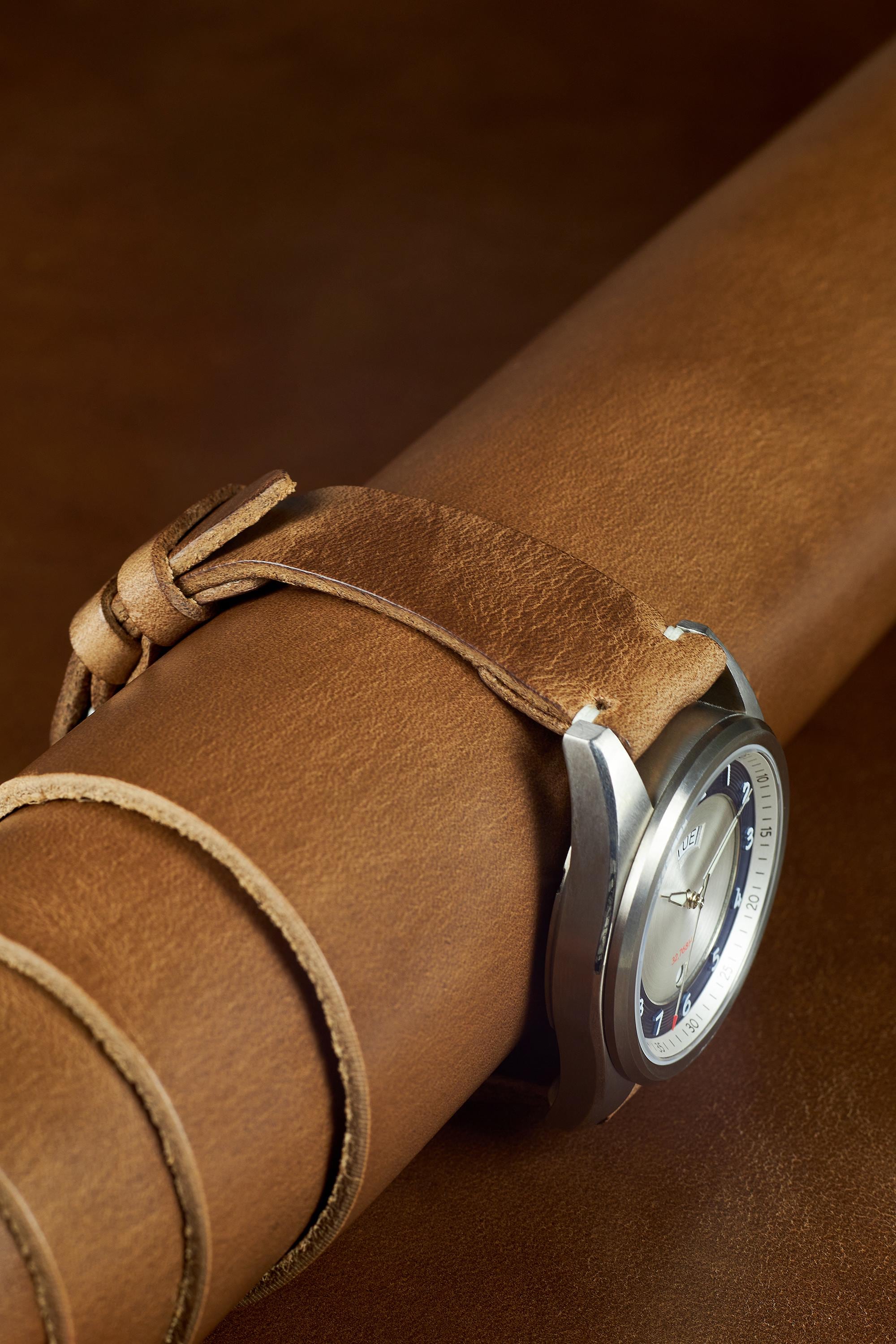 Horween Watch Strap Band in Natural Chromexcel Leather / 100% Handmade ...