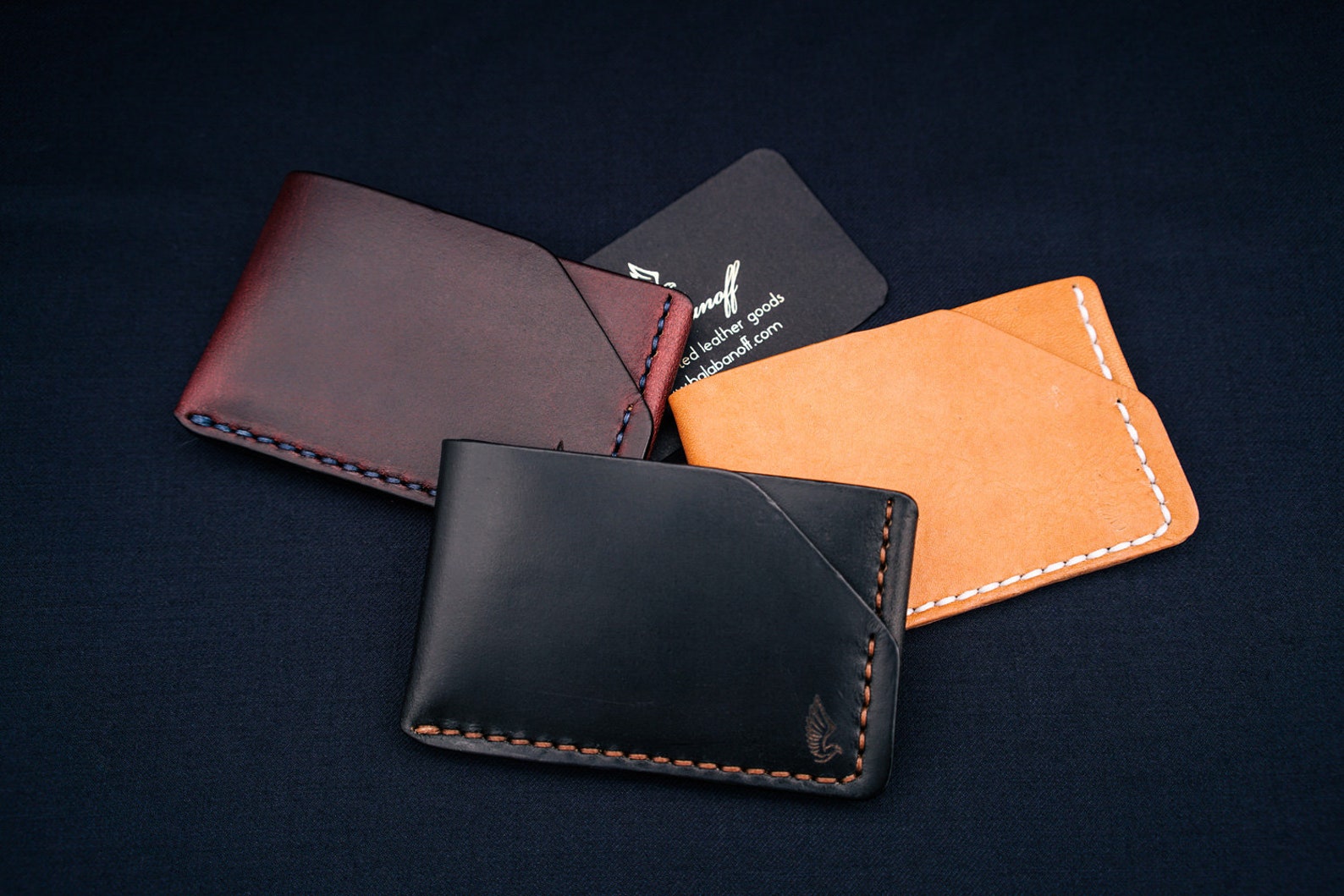 Minimalist Horween Wallet Leather Cardholder in Chromexcel - Etsy