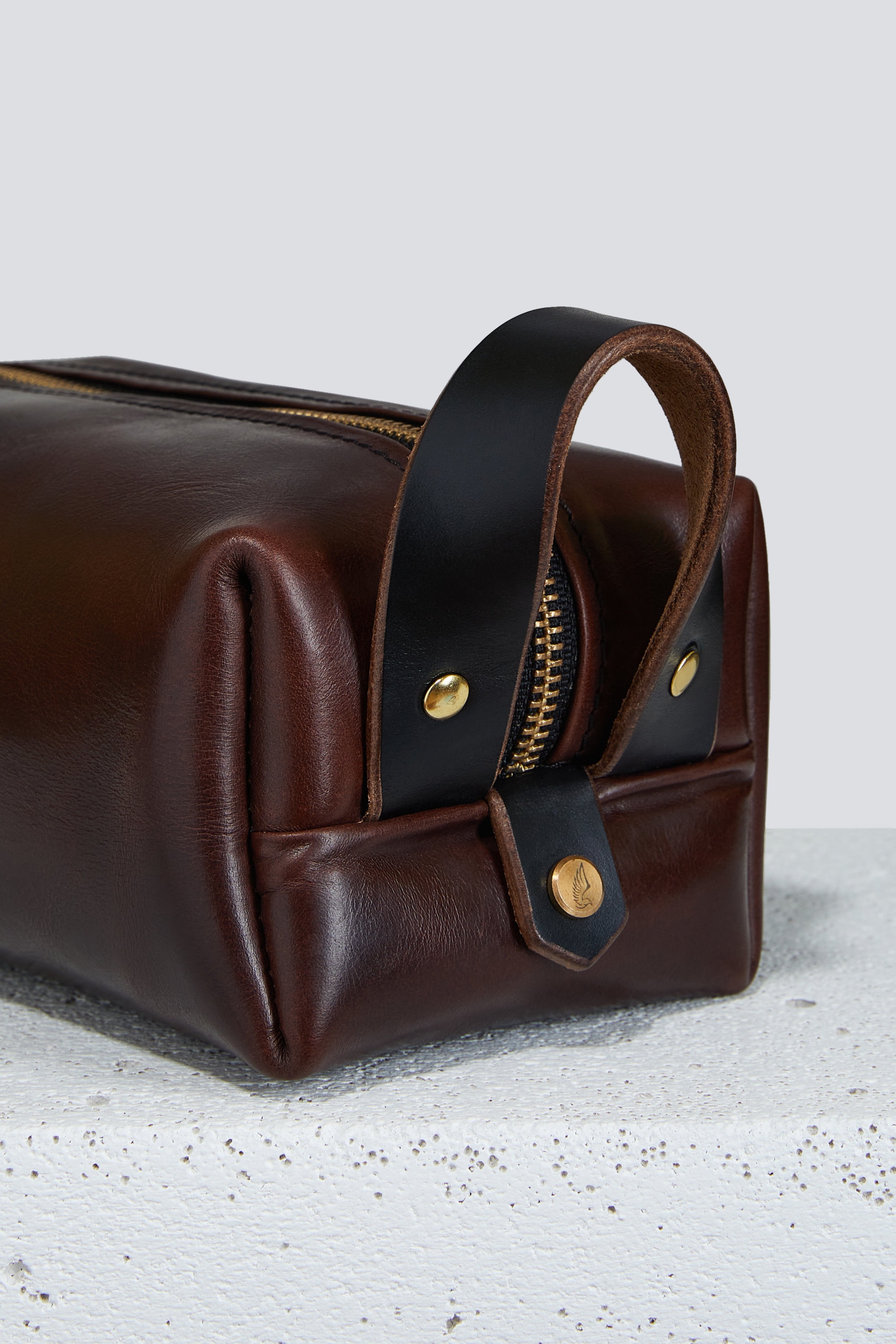 Horween Leather Dopp Kit Bag in Brown Chromexcel / Groomsmen Shaving ...