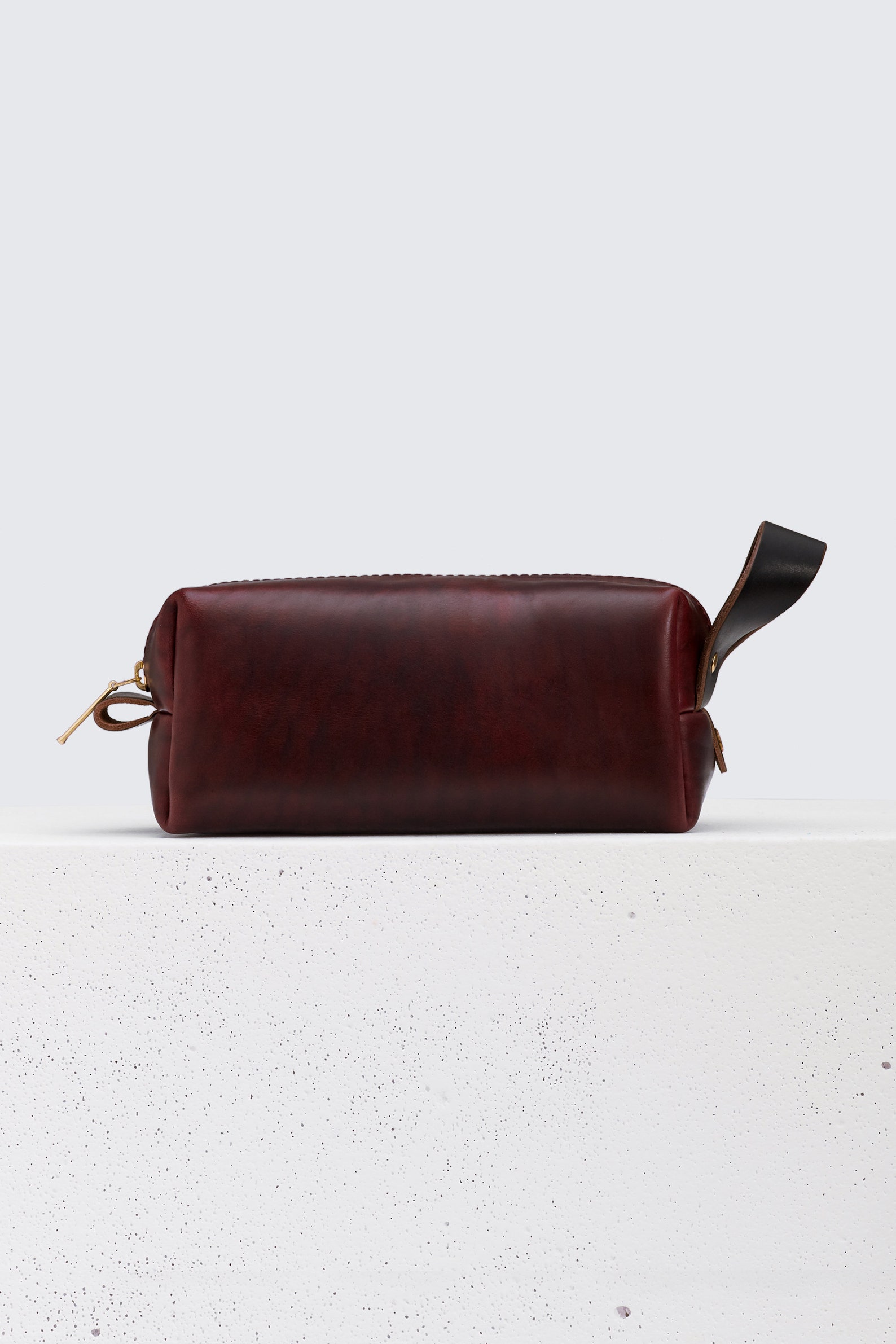Leather Dopp Kit Bag in Horween Burgundy Chromexcel / Groomsmen Shaving ...