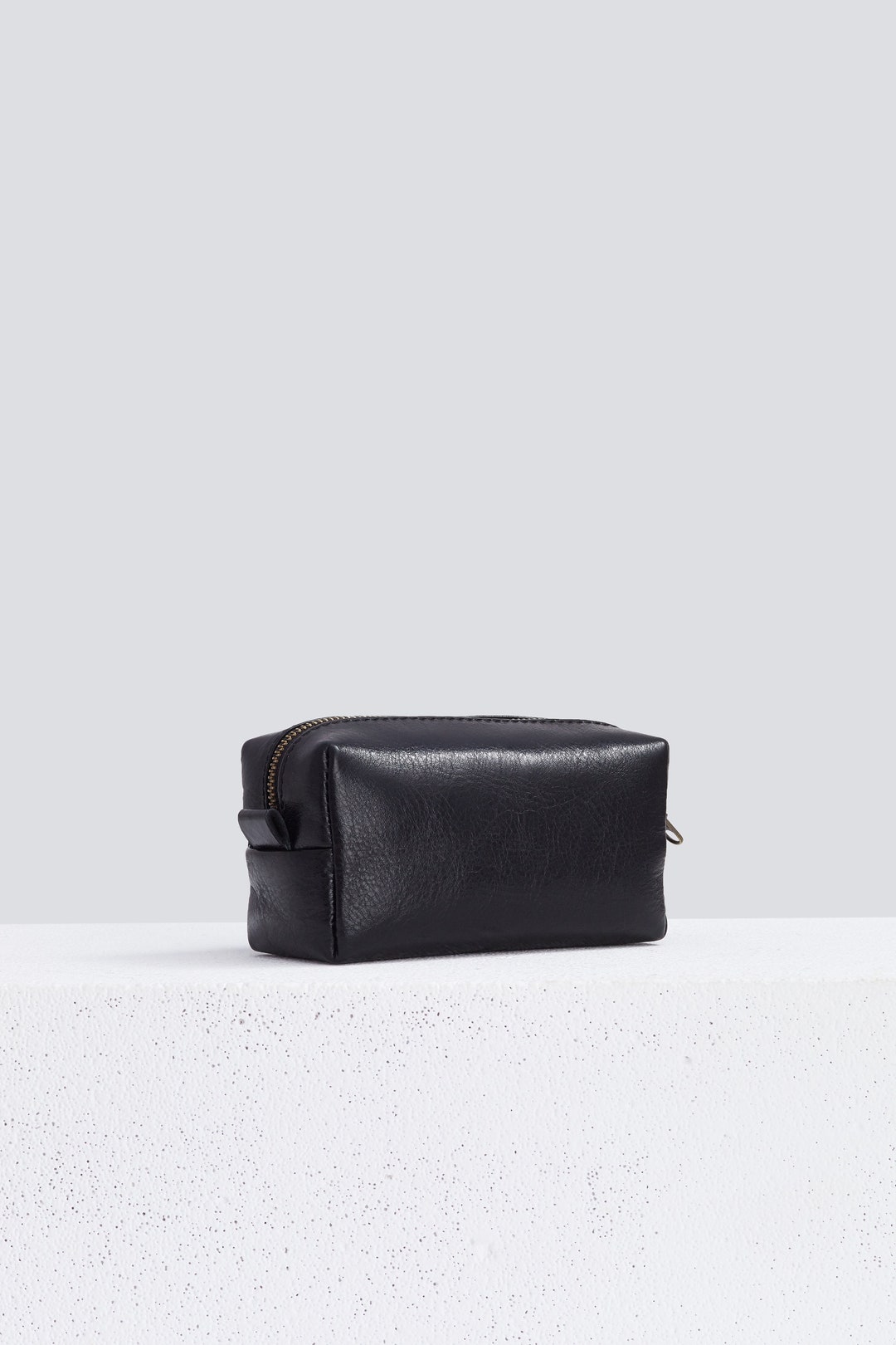 Leather Dopp Kit: Black Italian Full-grain Travel Pouch - Etsy