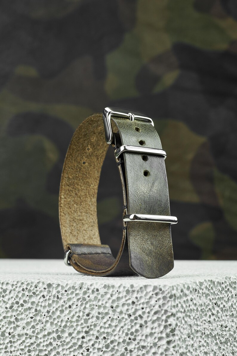 Military-style Camo Watch Leather Strap / Otan-type G10 Design /single ...