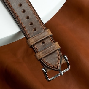 Natural Chromexcel Horween Leather Watch Strap Band / Handmade From ...