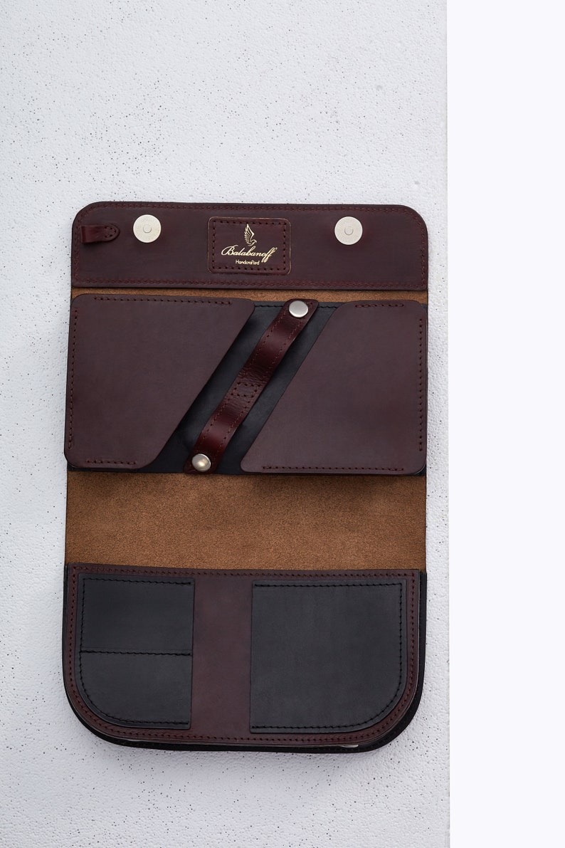 Horween Leather Smoking Pipe Pouch Bag for 2-4 Pipes, Two Cans, Lighter ...