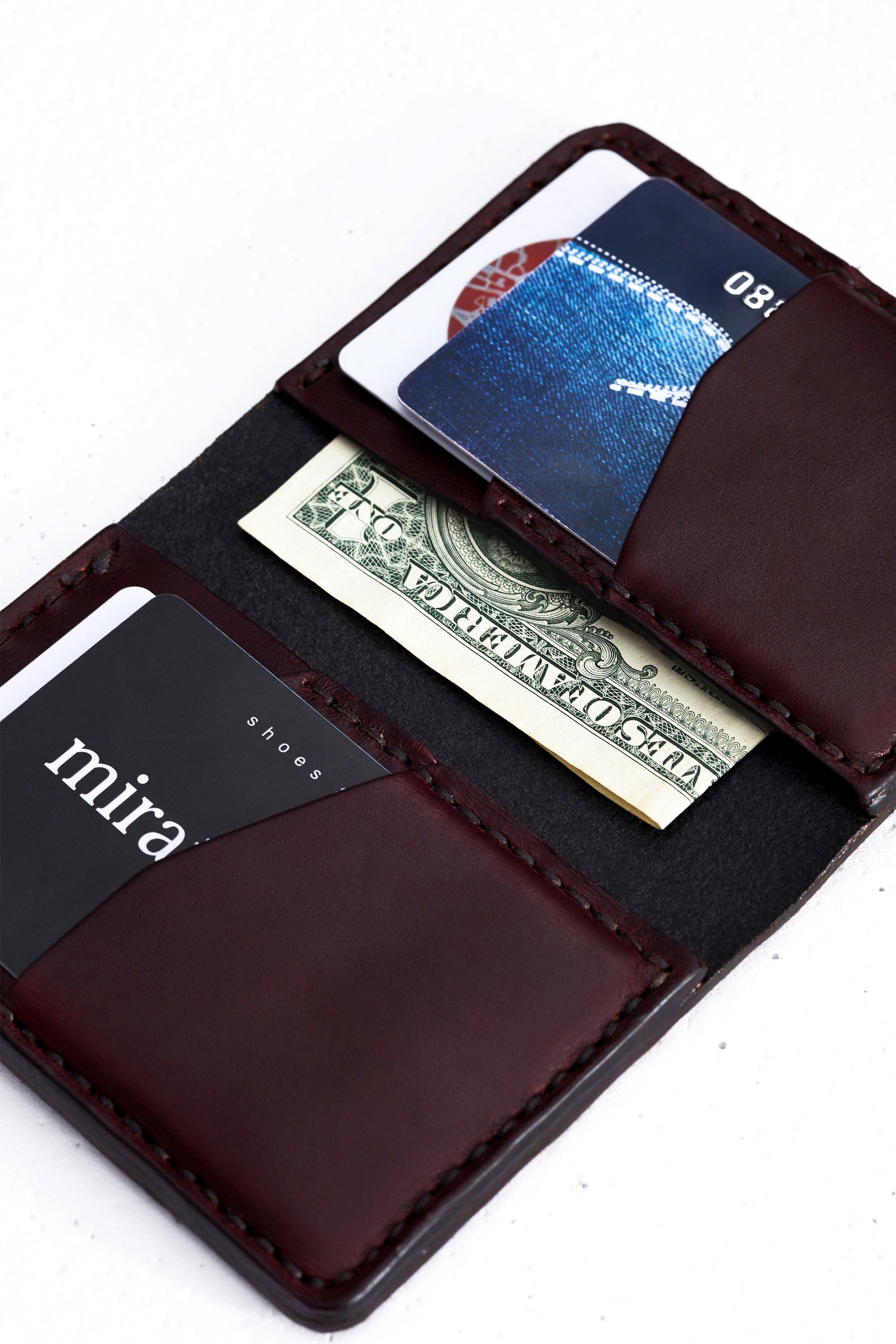 Front Pocket Wallet Credit Card Case in Horween Leather / - Etsy Canada