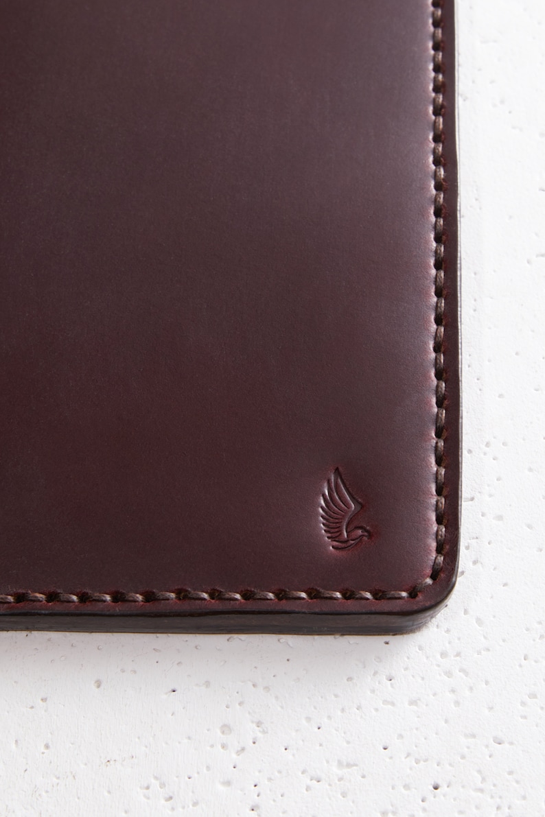 Checkbook Wallet in Horween Chromexcel Black Brown Burgundy | Etsy