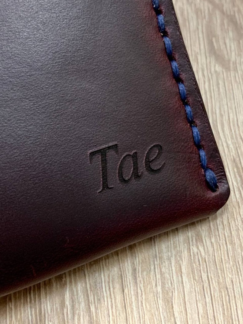 Black Horween Wallet. Chromexcel Leather Compact Bifold - Etsy