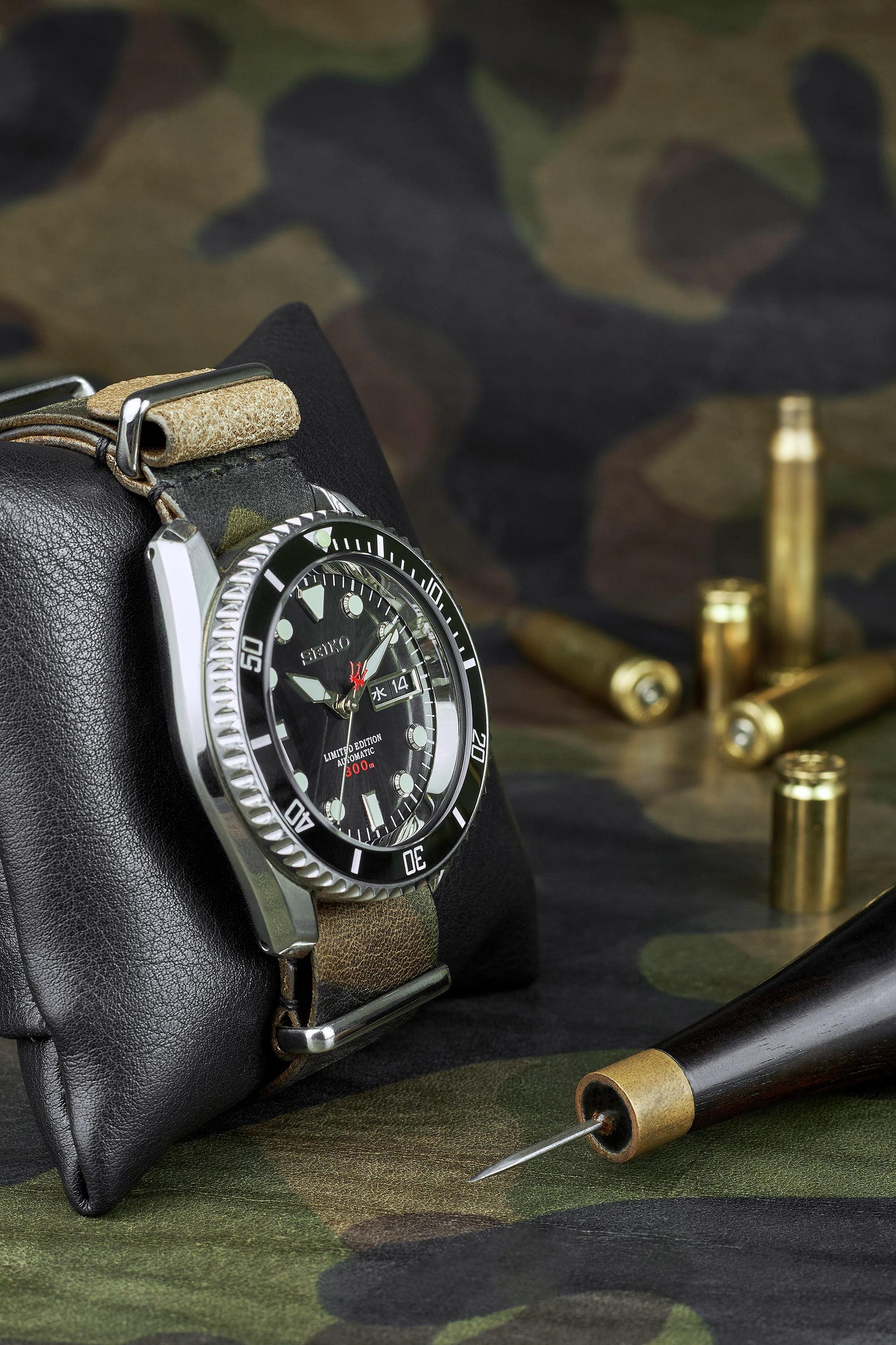 Military-style Camo Watch Leather Strap / Otan-type G10 Design /single ...