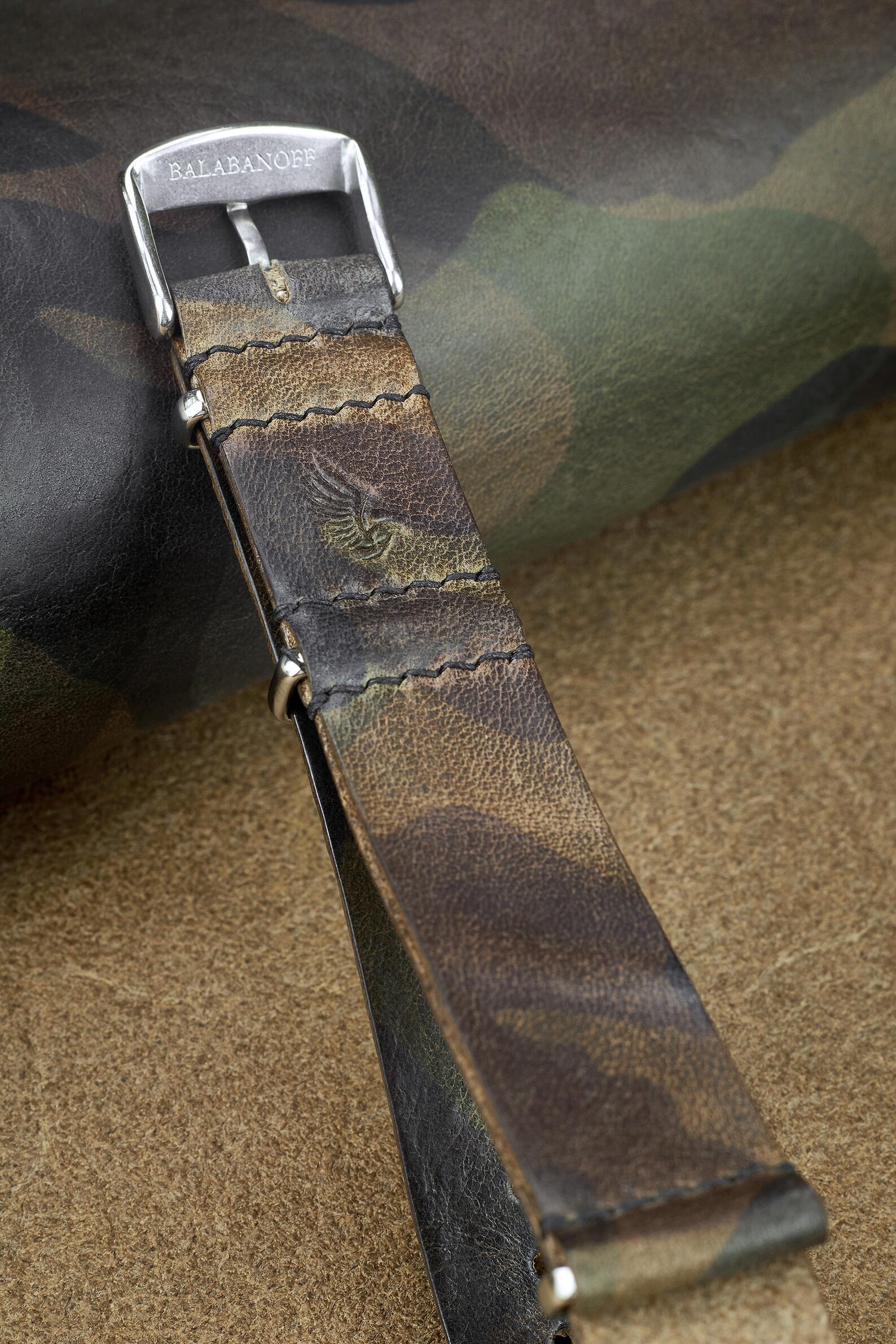 Military-style Camo Watch Leather Strap / Otan-type G10 Design /single ...