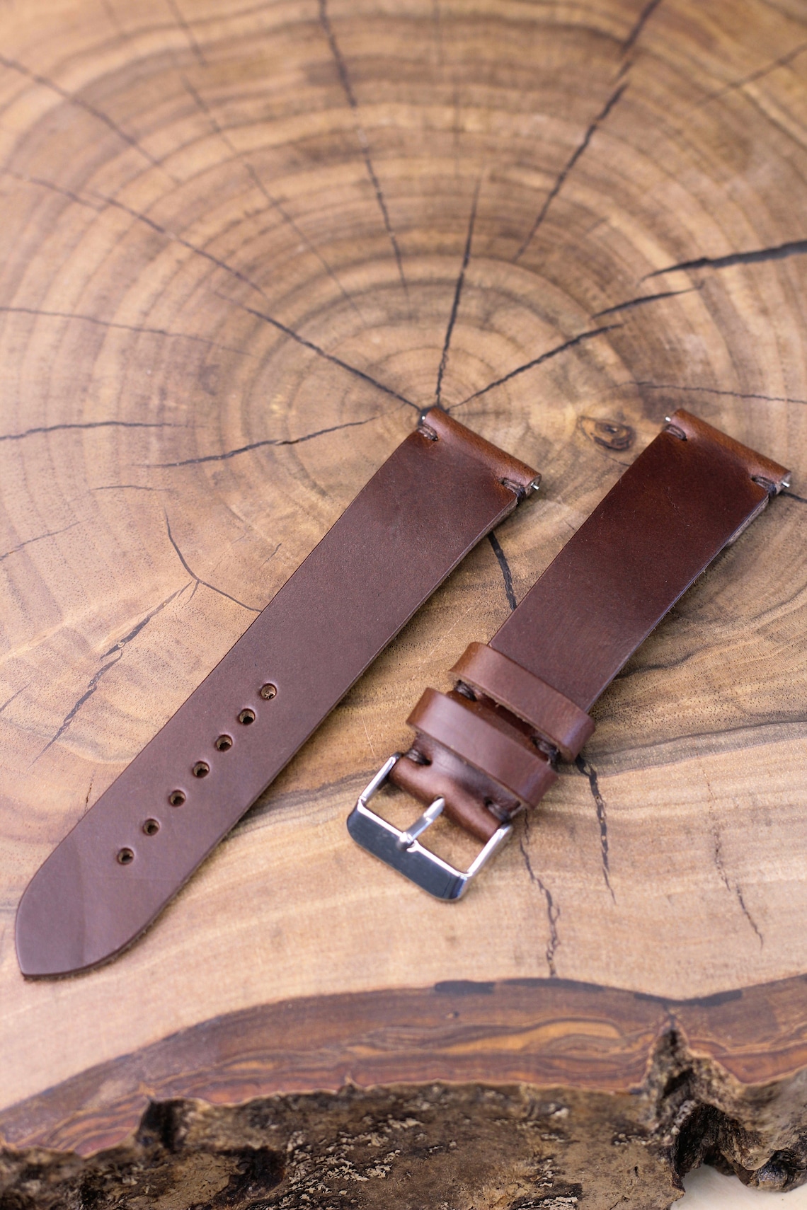 Horween Leather Watch Strap Band in Brown Chromexcel / 100% - Etsy