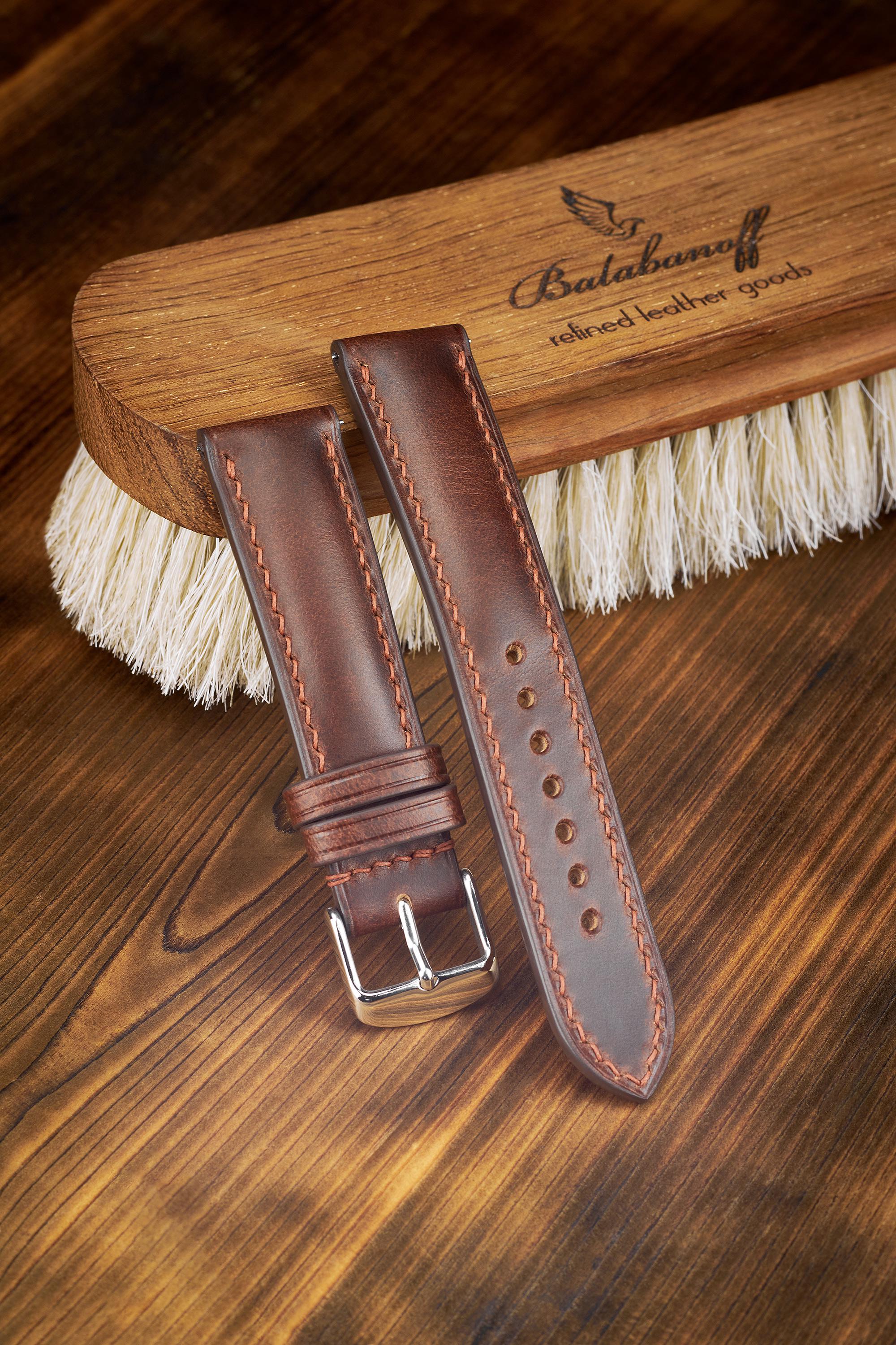 Cognac Brown Watch Strap Band / Rich Reddish Brown Chestnut Color With ...