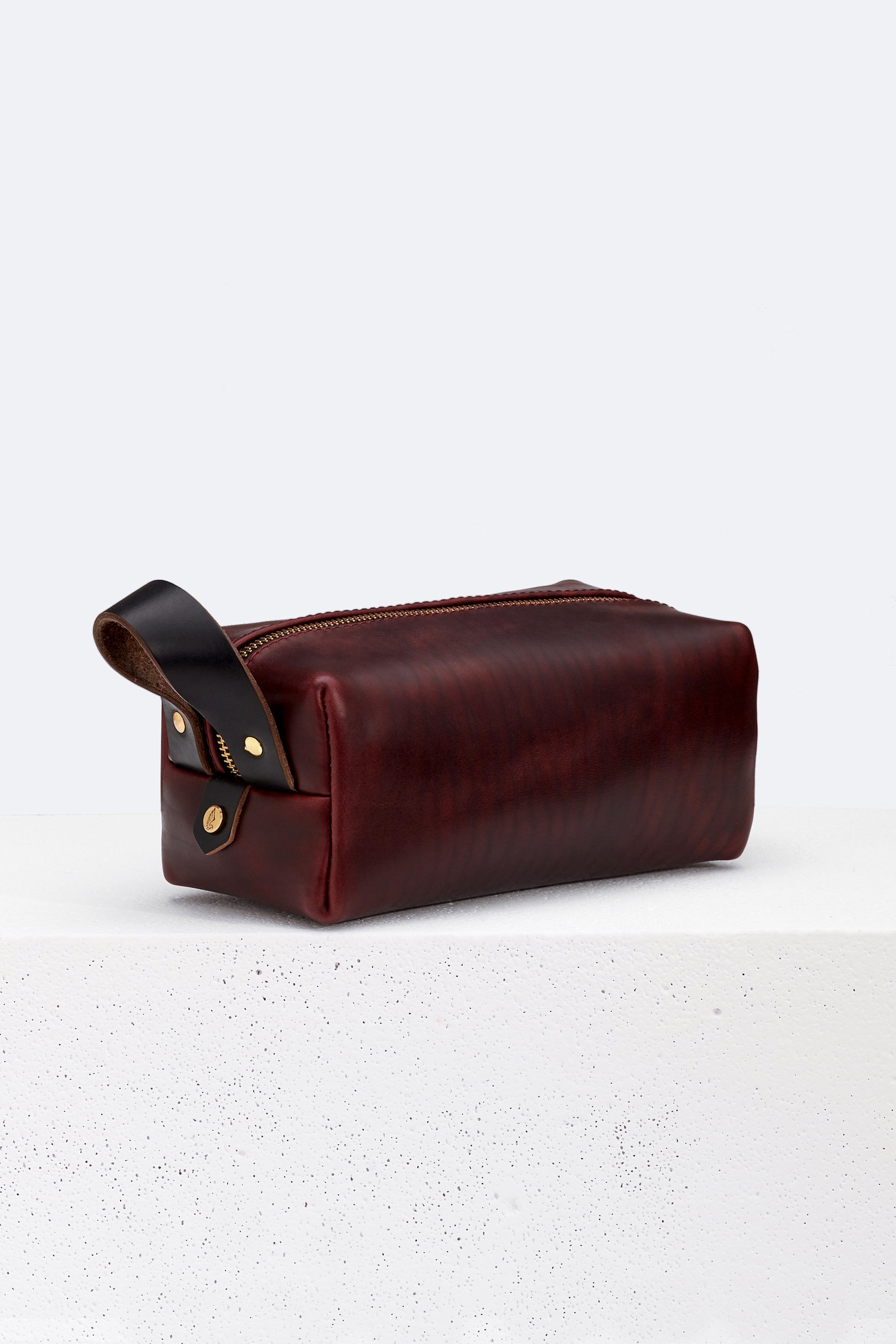 Leather Dopp Kit Bag in Horween Burgundy Chromexcel / Groomsmen Shaving ...