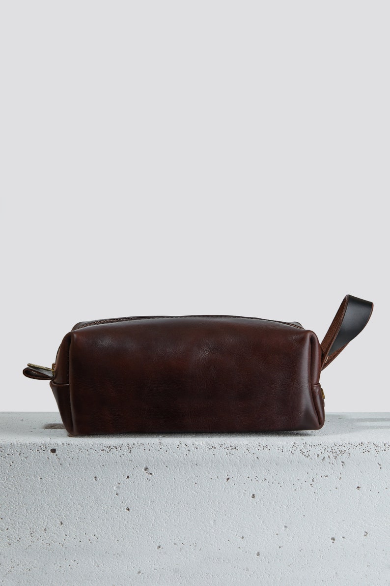 Horween Leather Dopp Kit Bag in Brown Chromexcel / Groomsmen Shaving ...