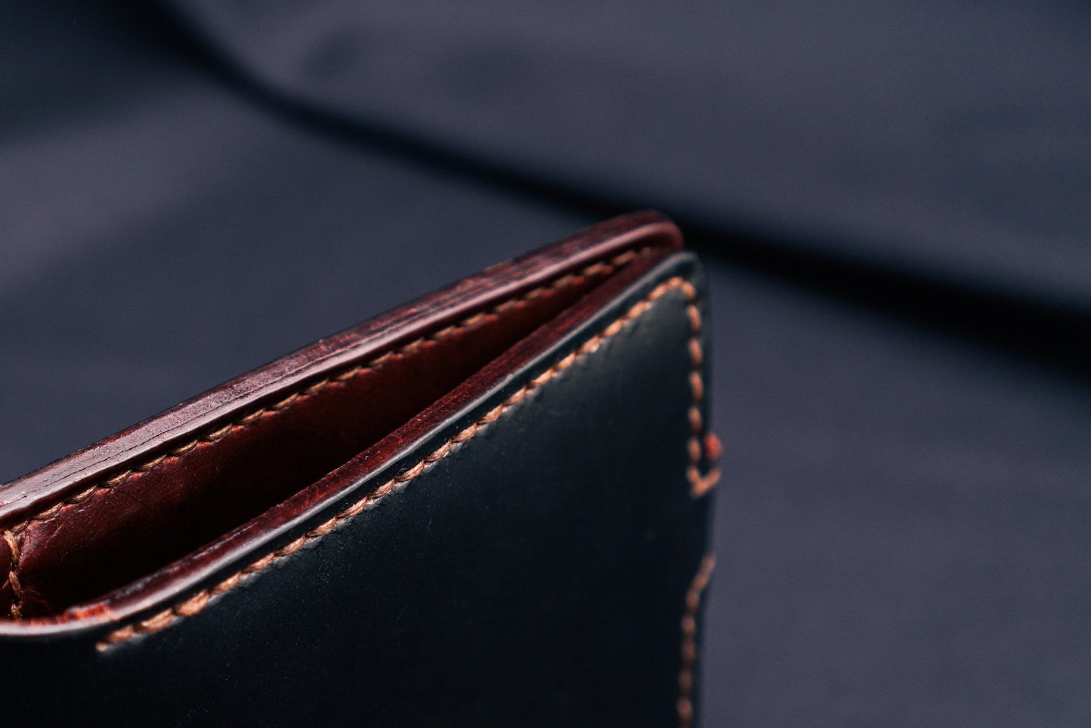 Bifold Horween Wallet in Chromexcel Black Leather Snap or - Etsy