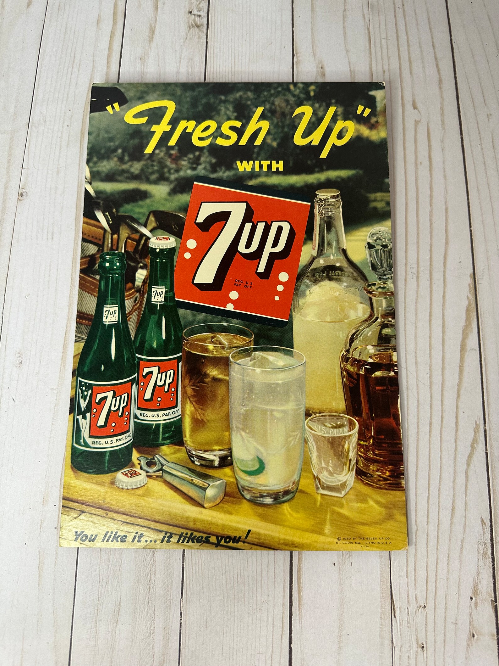 1950 Fresh up With 7UP Cardboard Store Display - Etsy
