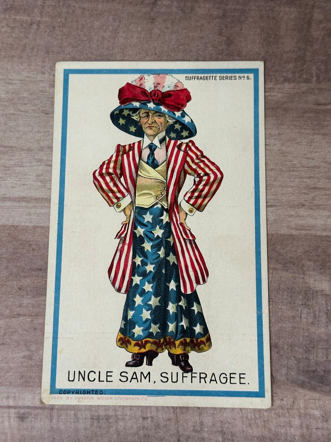 Antique (1909) Uncle Sam, Suffragee Postcard - Etsy