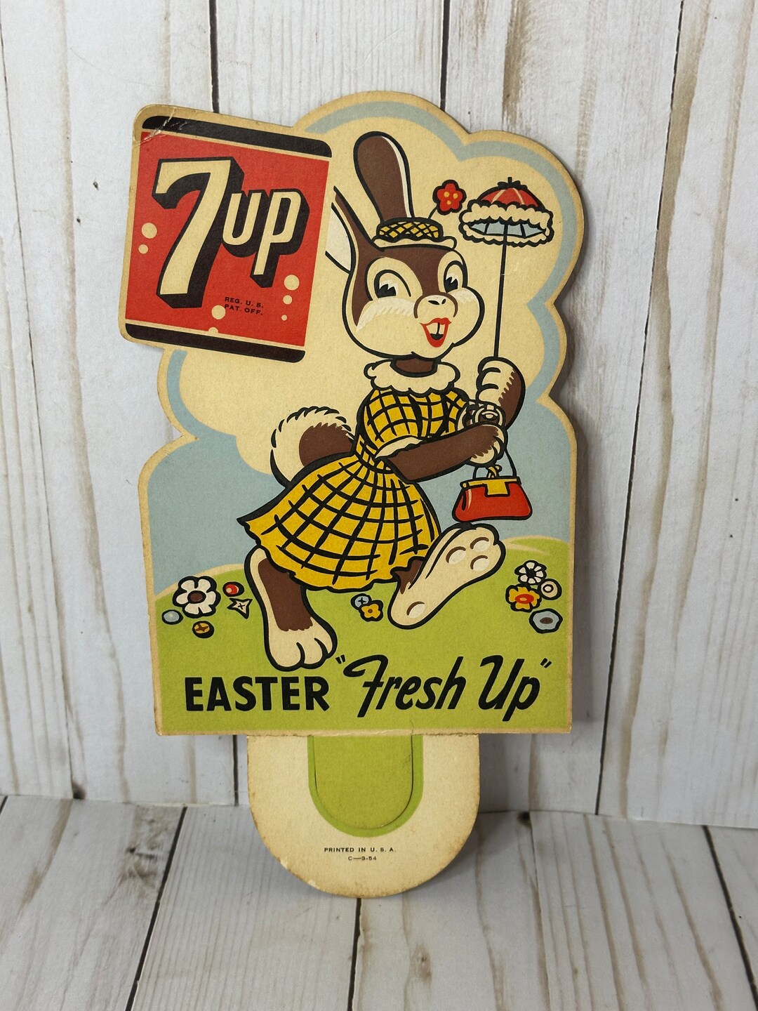1954 Easter Rabbit 7UP Bottle Topper - Etsy