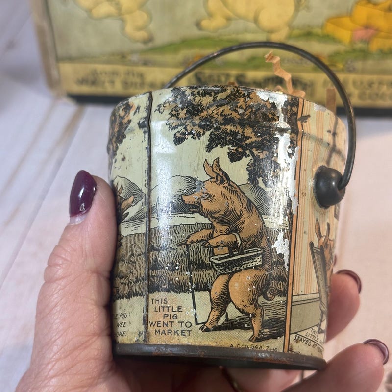 Tin Antique Pail - Etsy