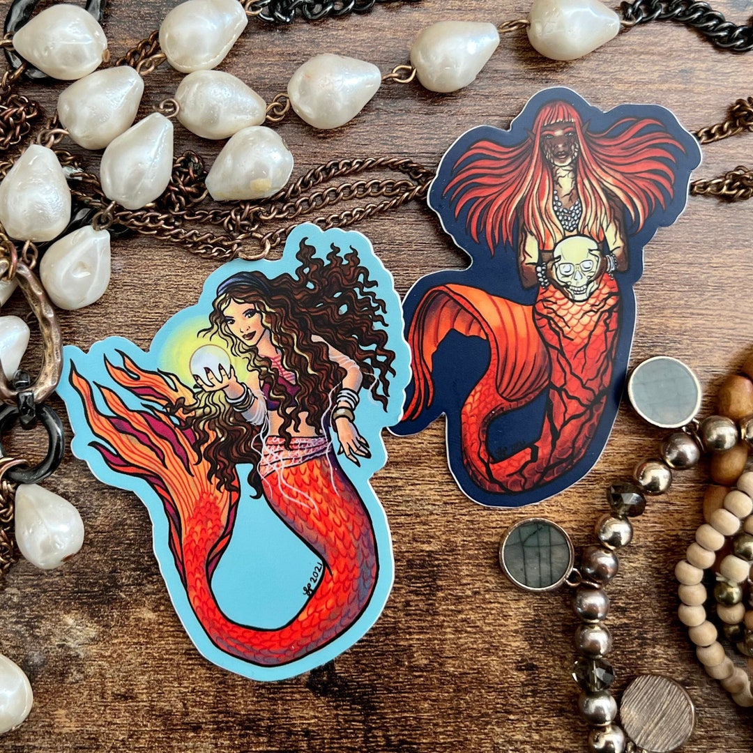 Halloween Mermaid Sticker Set - Etsy